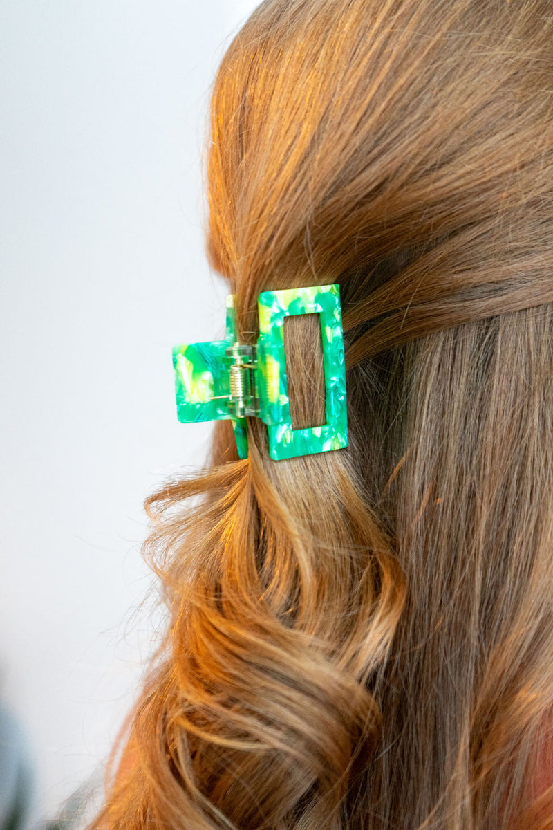 Carly Hair Claw - Green – Spiffy & Splendid Wholesale